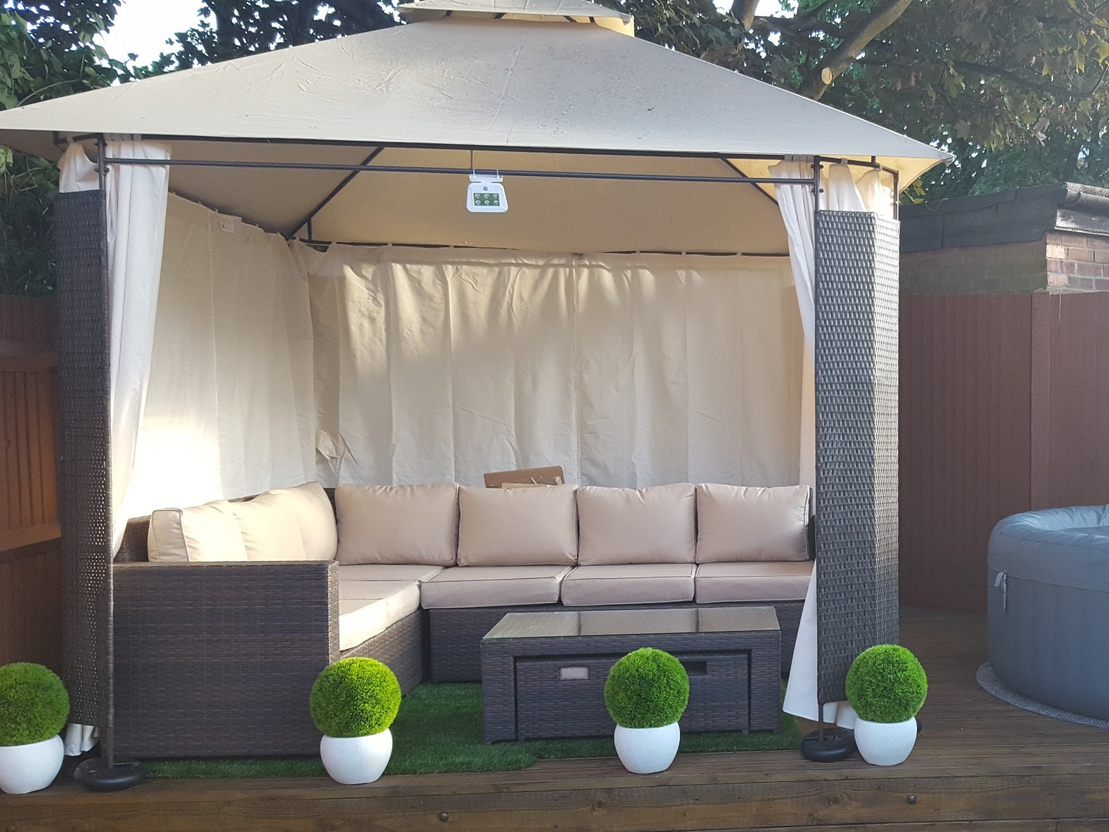 Side Panel Set for 3m x 3m Camelot Full Steel & Glendale Patio Gazebo ...
